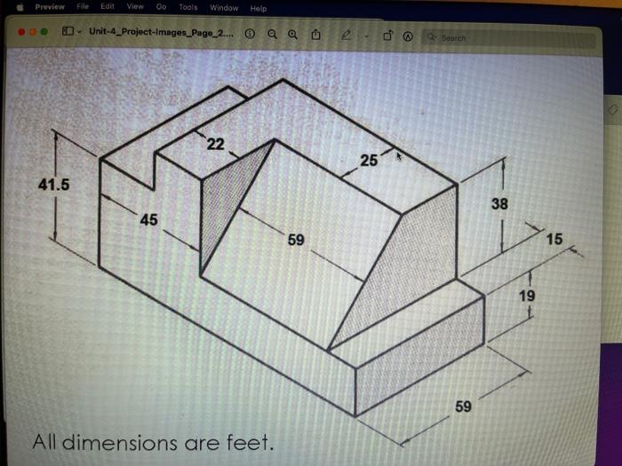 Solved How would you draw the TOP view in CAD? Preview File | Chegg.com