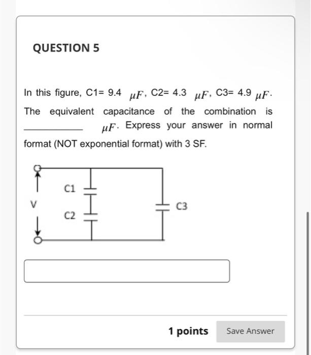 Solved In this figure, C1=9.4μF,C2=4.3μF,C3=4.9μF. The | Chegg.com