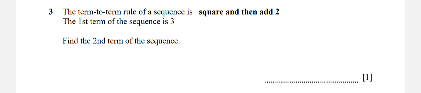 Solved 3 ﻿The term-to-term rule of a sequence is square and | Chegg.com