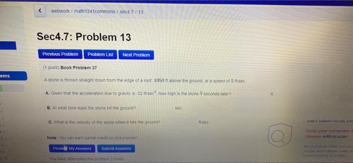 Solved ems webwork/math1241commons/sec4.7/13 Sec4.7: Problem | Chegg.com Solved ems webwork/math1241commons/sec4.7/13 Sec4.7: Problem | Chegg.com