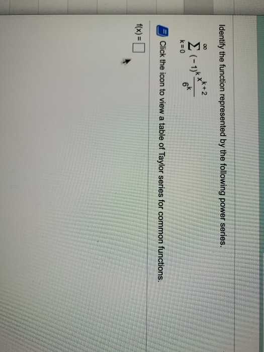 Solved Identify the function represented by the following | Chegg.com