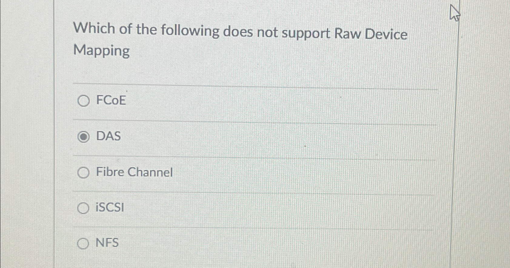 Solved Which of the following does not support Raw Device | Chegg.com