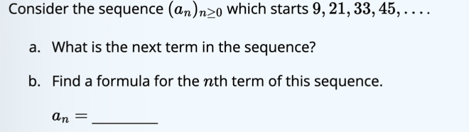 Solved Consider the sequence (an)n≥0 ﻿which starts | Chegg.com