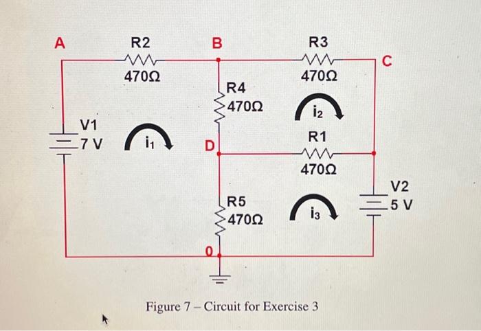 Figure 7 - Circuit for Exercise 3 | Chegg.com