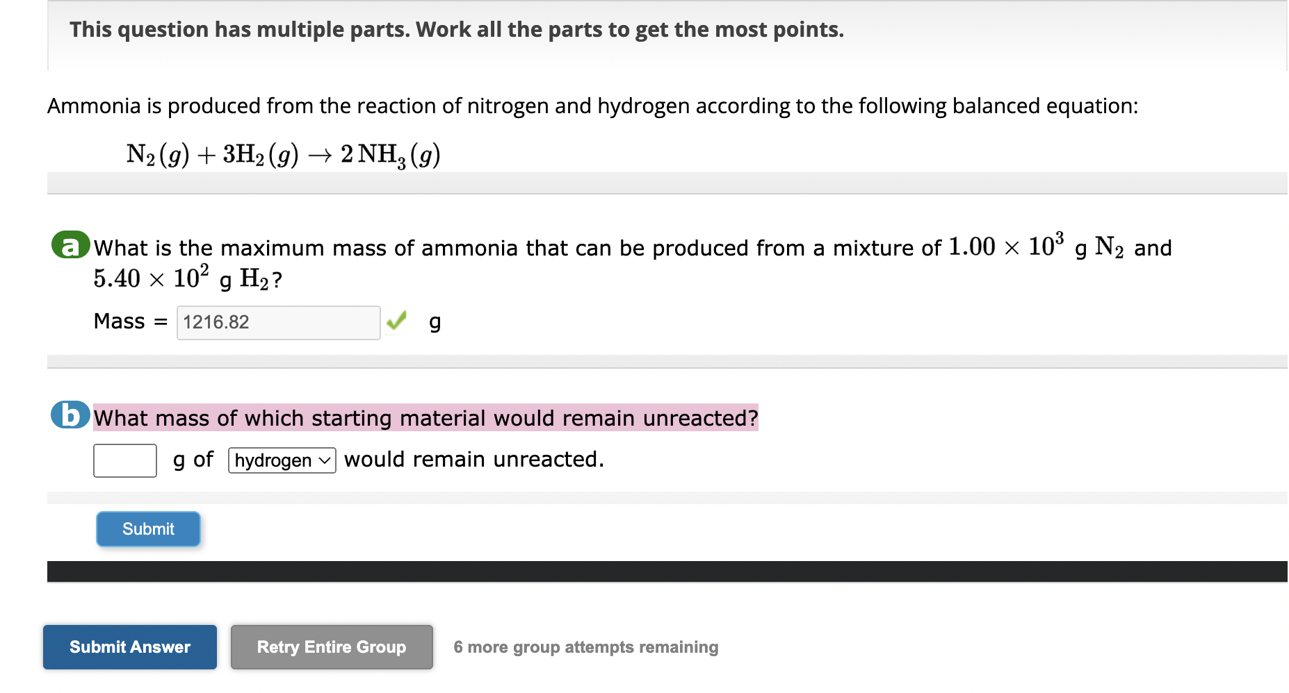 Solved This question has multiple parts. Work all the parts | Chegg.com