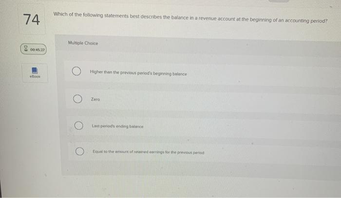 Solved Which of the following statements best describes the | Chegg.com