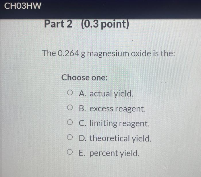 Solved 14 Question (1 point) a see page 1: A 0.281 g piece | Chegg.com Solved 14 Question (1 point) a see page 1: A 0.281 g piece | Chegg.com