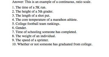 Solved Answer: This is an example of a continuous, ratio | Chegg.com