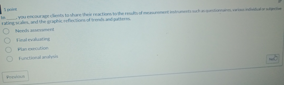Solved 1 ﻿pointIn ﻿you encourage clients to share their | Chegg.com
