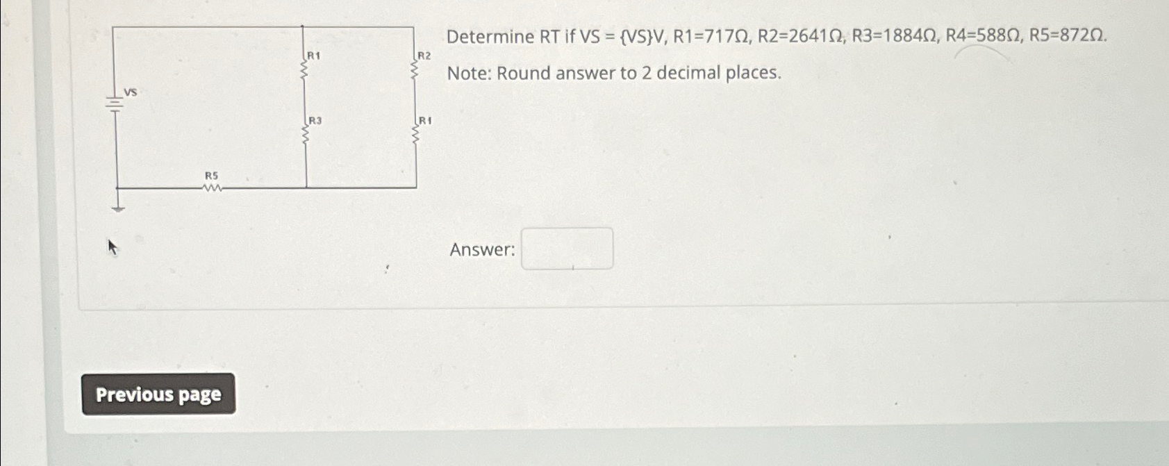 Solved Determine RT ﻿if | Chegg.com