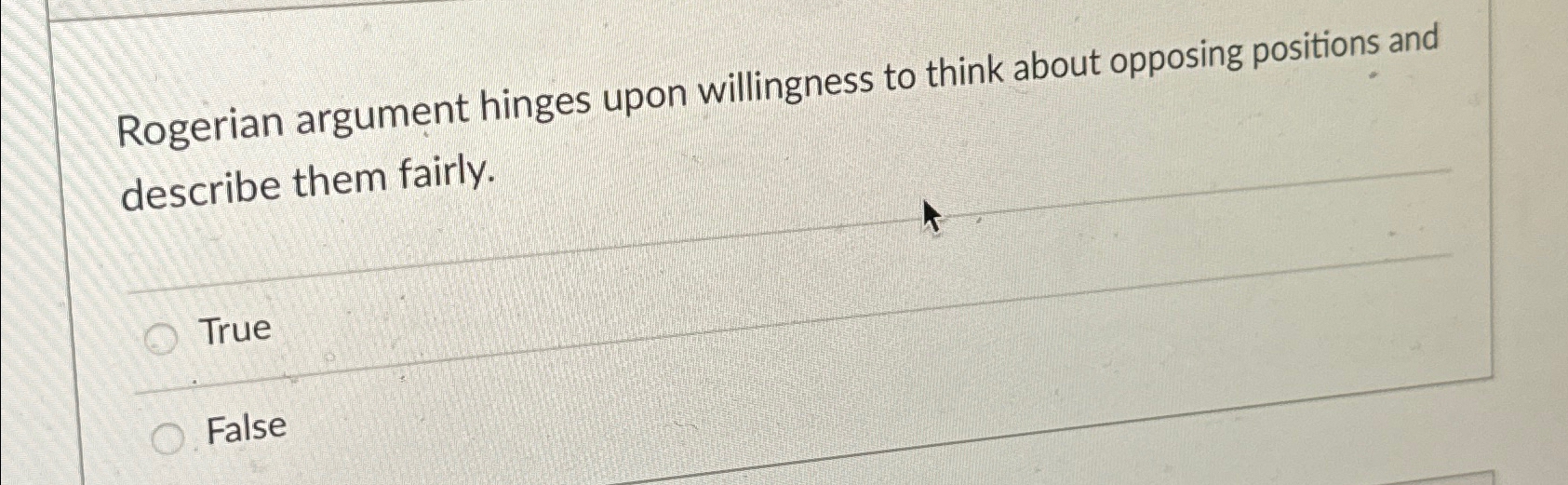 Solved Rogerian argument hinges upon willingness to think | Chegg.com