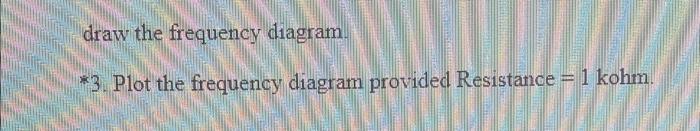 draw the frequency diagram. *3. Plot the frequency | Chegg.com