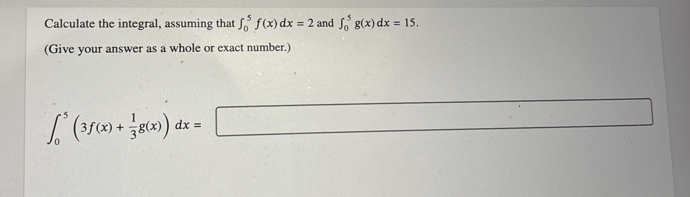 Solved Calculate the integral, assuming that ∫05f(x)dx=2 | Chegg.com