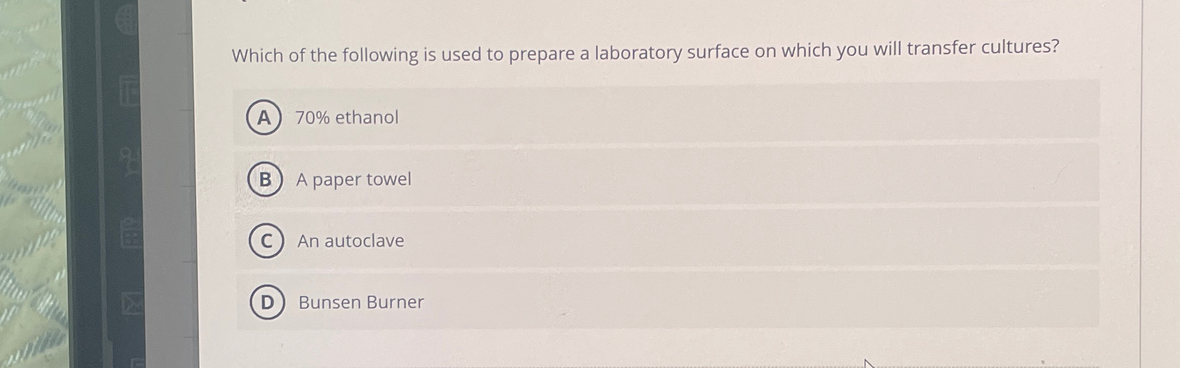 Solved Which of the following is used to prepare a | Chegg.com