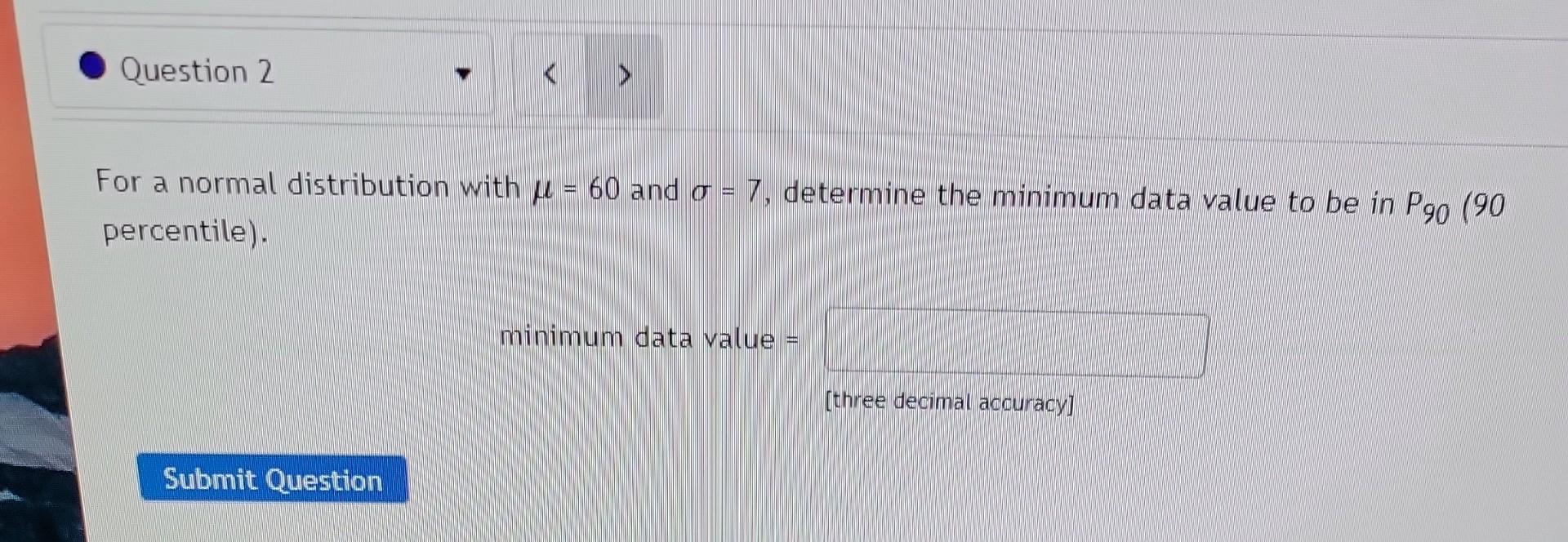 Solved For a normal distribution with μ=60 and σ=7, | Chegg.com