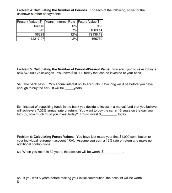 Solved Ch 5A Questions Problem 1: Calculating Future Values. | Chegg.com