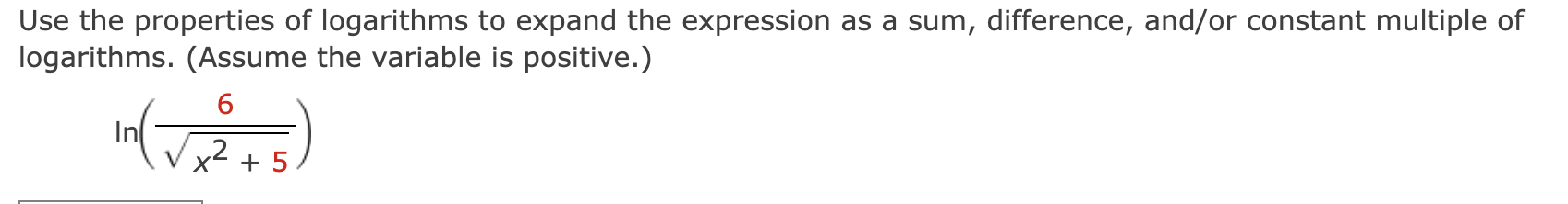 Solved Use the properties of logarithms to expand the | Chegg.com