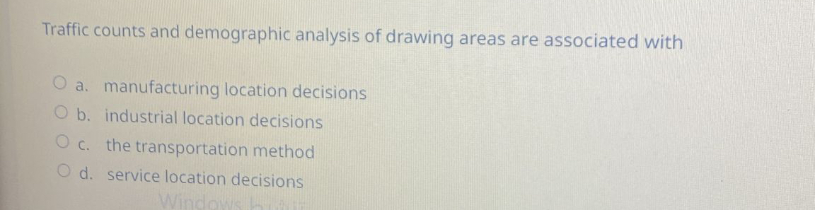 Solved Traffic counts and demographic analysis of drawing | Chegg.com