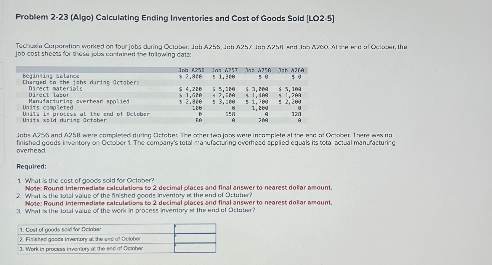 Solved Problem 2-23 (Algo) ﻿Calculating Ending Inventories | Chegg.com