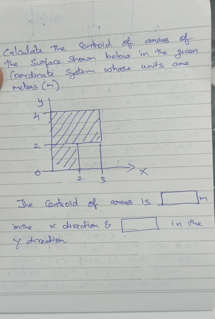 Solved Calculate the Centroid of areas of the surface shown | Chegg.com