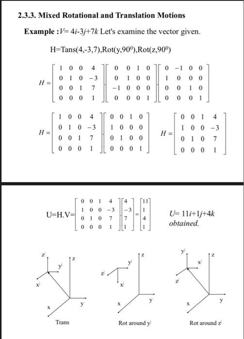 Example-1 : Obtain the homogeneous transformation | Chegg.com