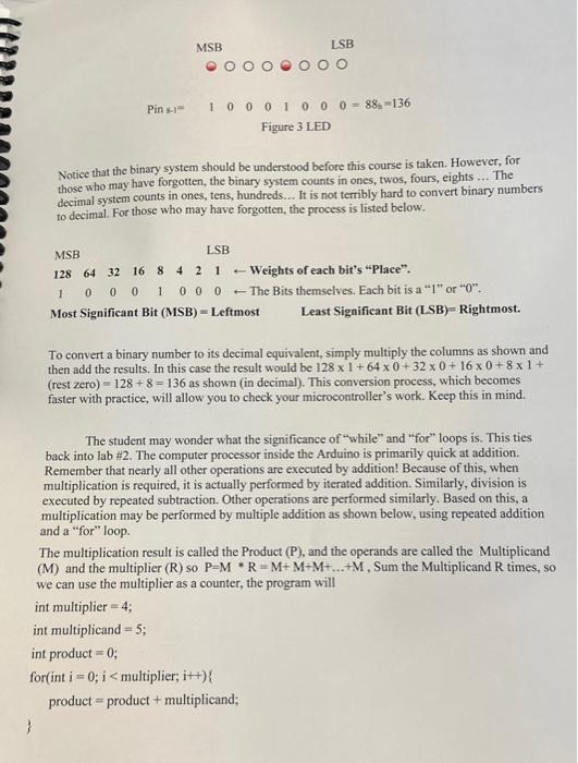 Lab Description. Write the Arduino C Programs that | Chegg.com