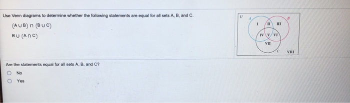 Solved U 1 II Use Venn diagrams to determine whether the | Chegg.com