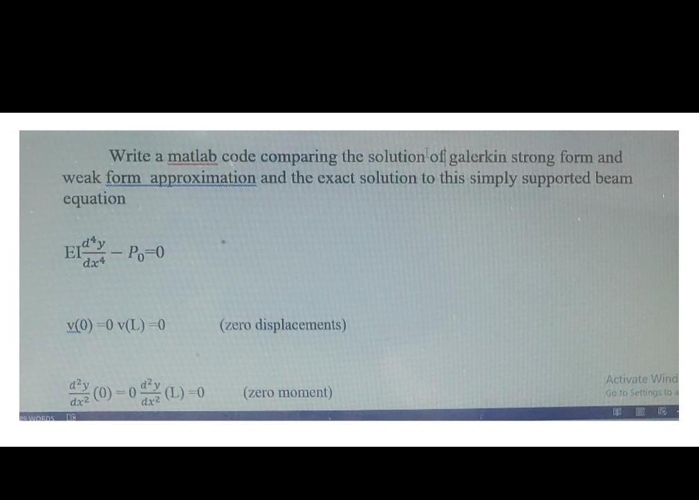 Solved Write a matlab code comparing the solution of | Chegg.com