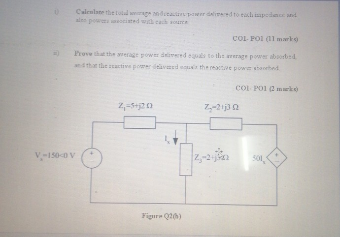 Solved Calculate the total average and reactive power | Chegg.com