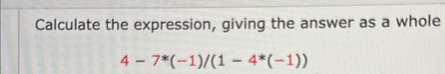 Solved Calculate the expression, giving the answer as a | Chegg.com