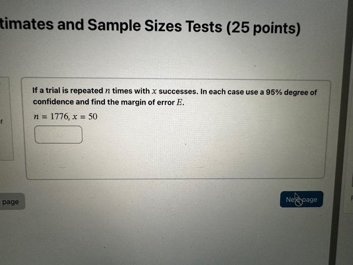 Solved If a trial is repeated n times with x successes. In | Chegg.com