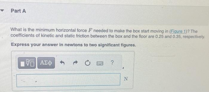 Solved What is the minimum horizontal force F needed to make | Chegg.com