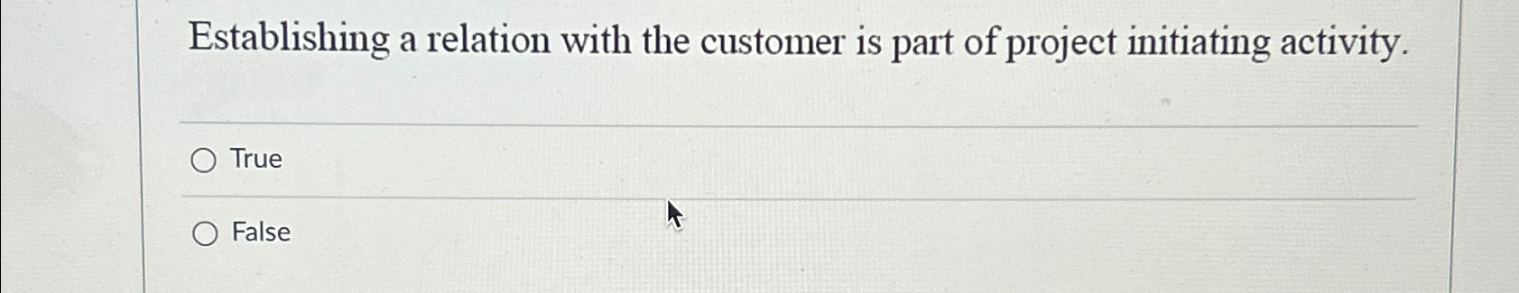 Solved Establishing a relation with the customer is part of | Chegg.com