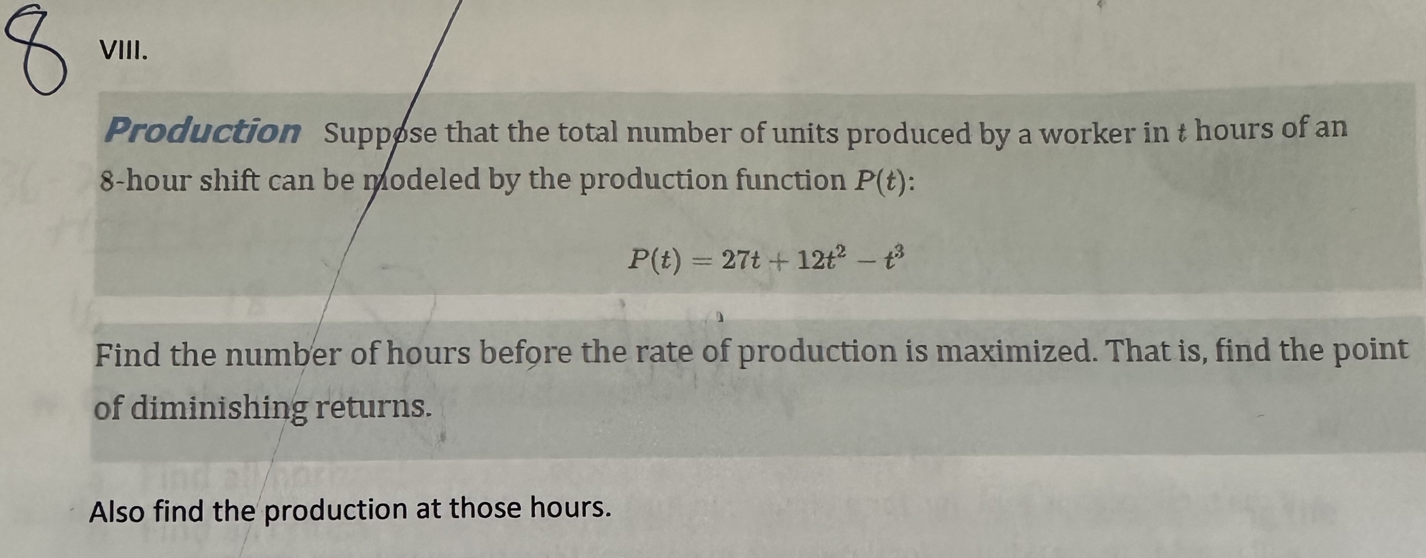 Solved VIII.Production Suppose that the total number of | Chegg.com