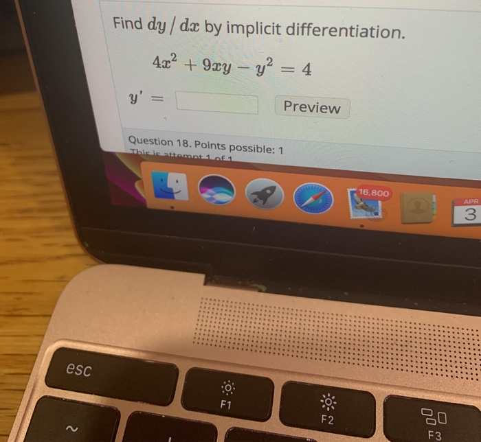 Solved Find dy / dx by implicit differentiation. 4x2 + 9xy - | Chegg.com