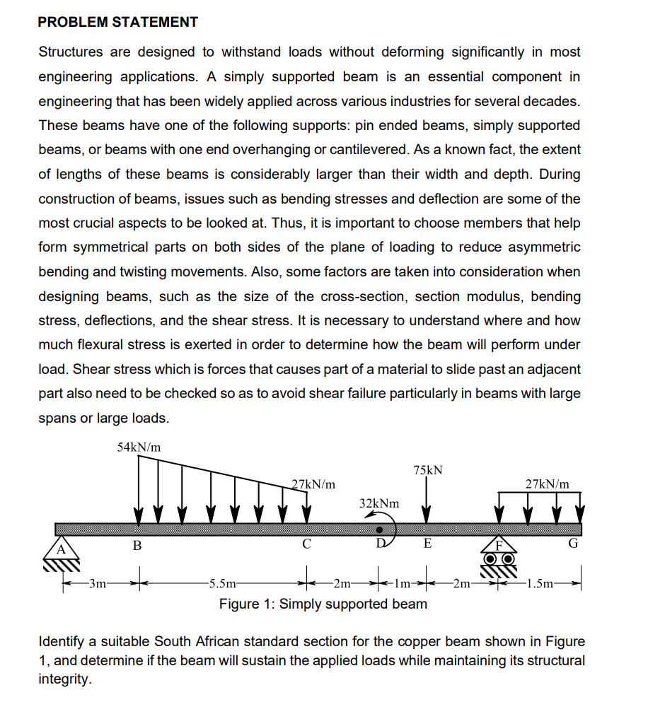 Solved PROBLEM STATEMENTStructures are designed to withstand | Chegg.com
