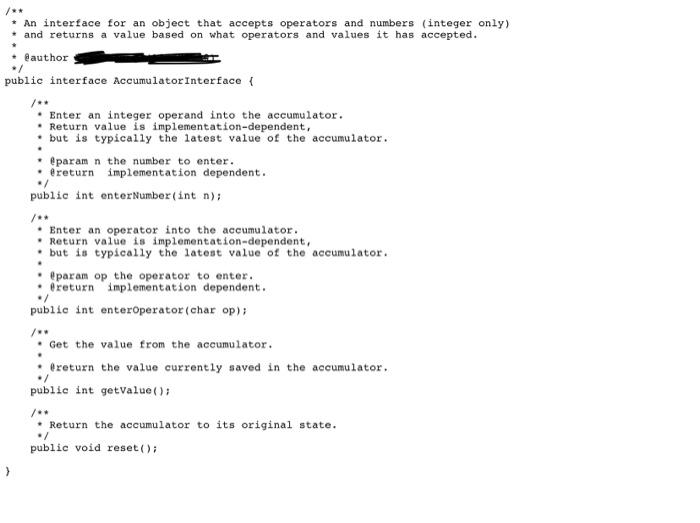 Solved Postfix Accumulator (Using a Stack) Summary Create a | Chegg.com