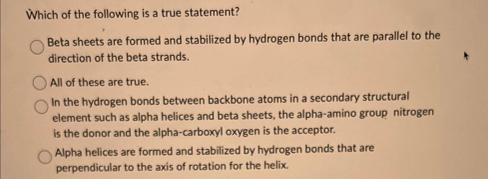 Solved Which of the following is a true statement?Beta | Chegg.com