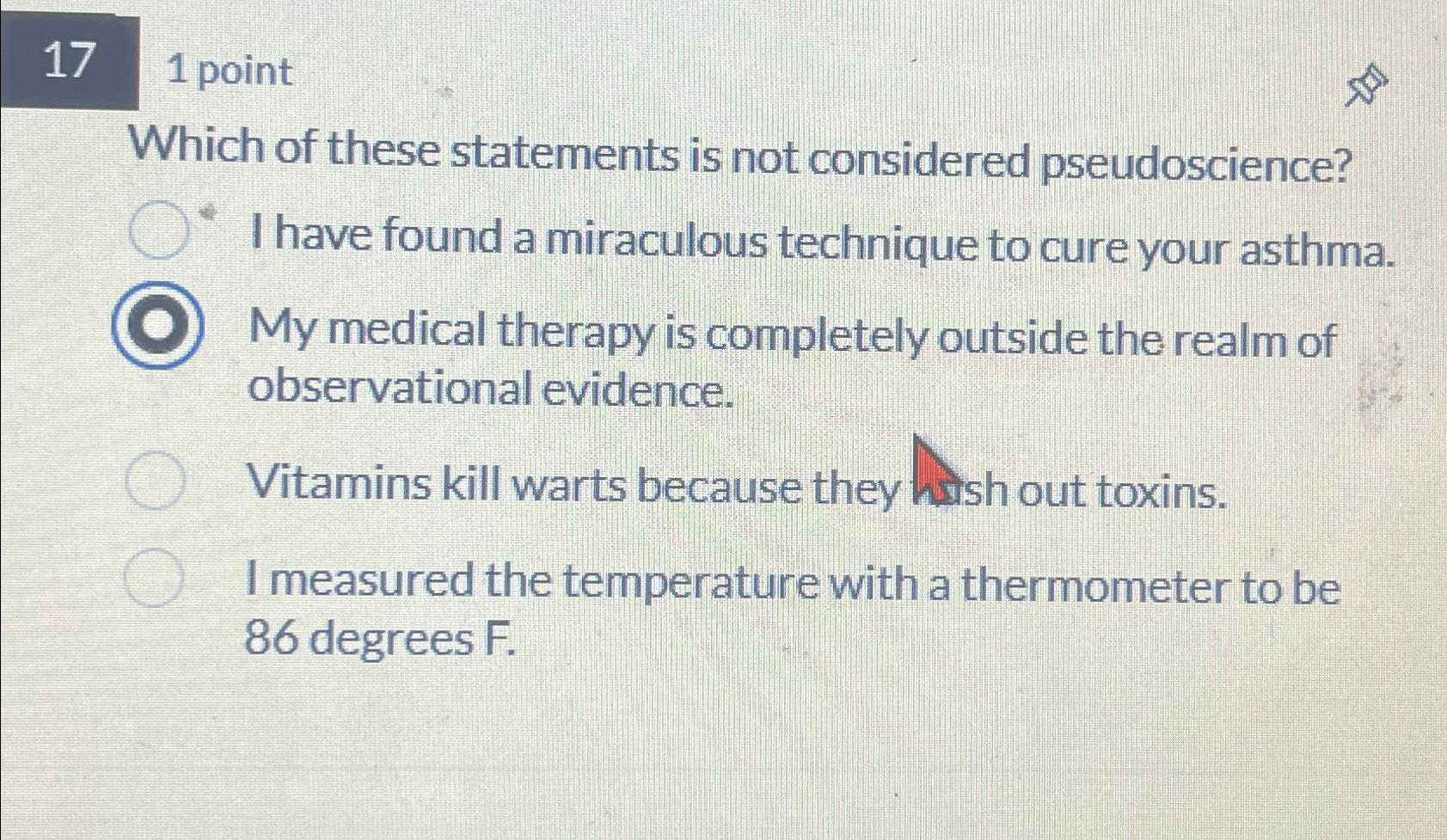 Solved 171 ﻿pointWhich of these statements is not considered | Chegg.com