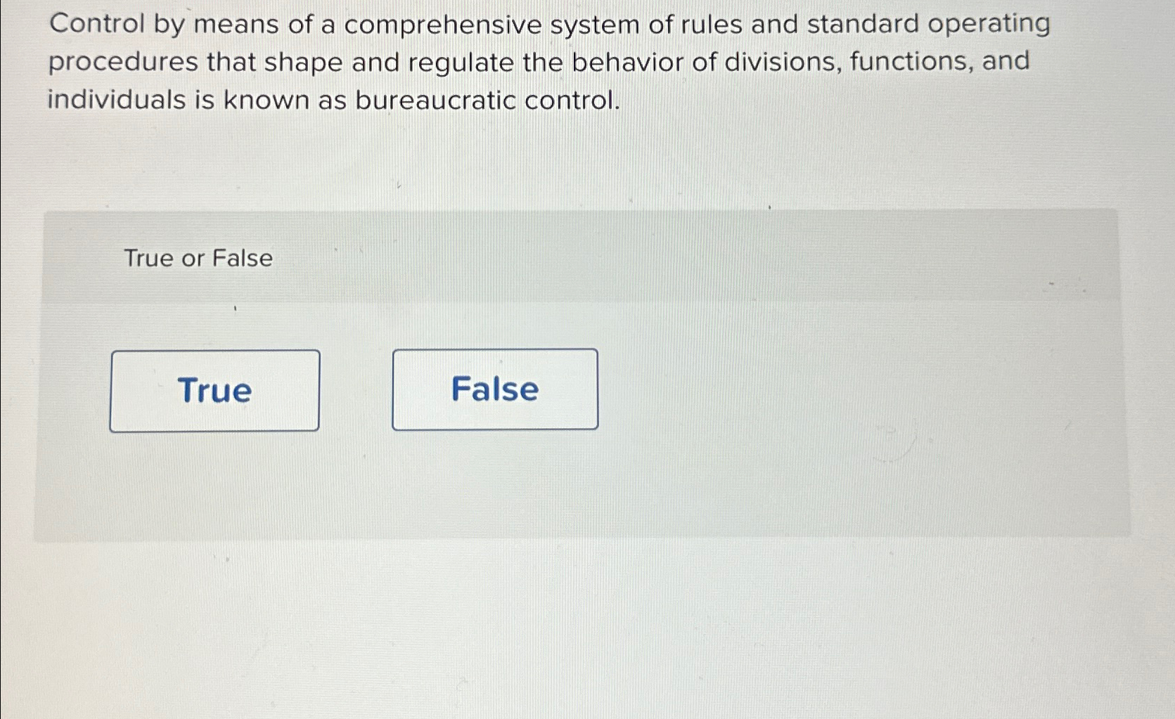 Solved Control by means of a comprehensive system of rules | Chegg.com