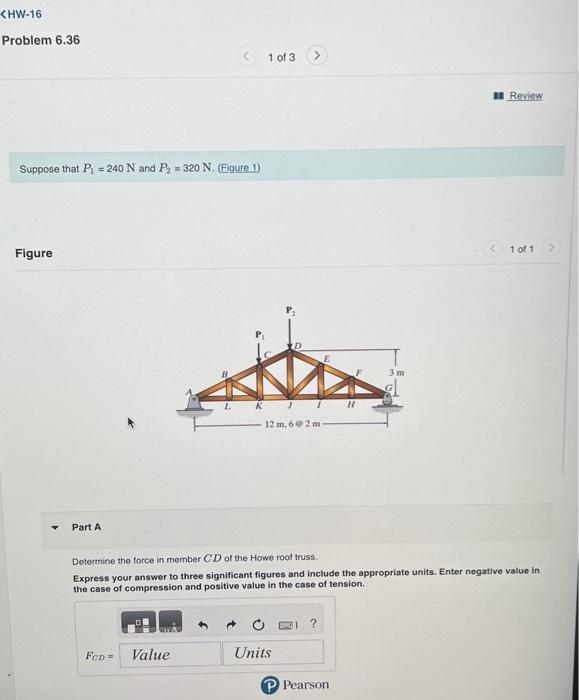 Solved determine the force in member CD, CJ, and KJ of the | Chegg.com