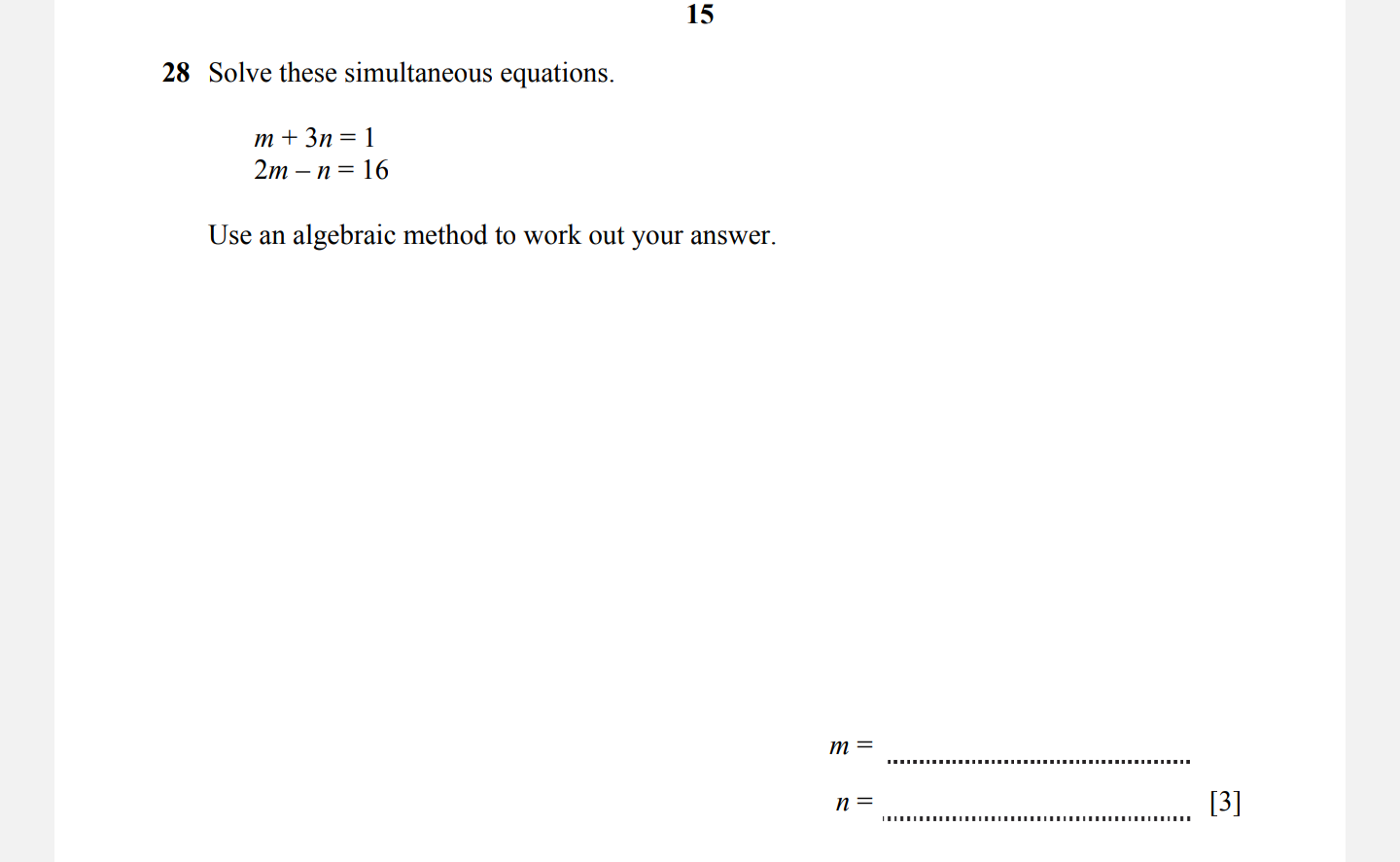 Solved 28 ﻿Solve these simultaneous | Chegg.com