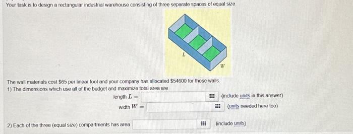 Solved Your task is to design a rectangular industrial | Chegg.com