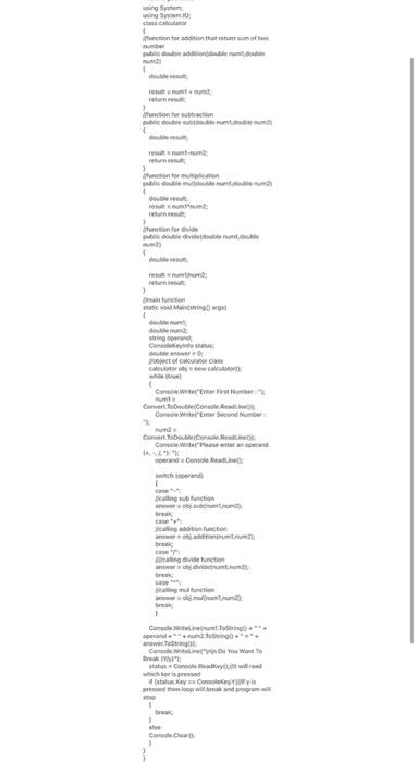 Solved can you please run this code on visual studio code on | Chegg.com