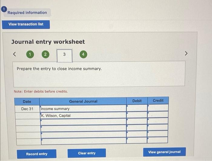 Solved prepare the closing entries for the year ended Dec | Chegg.com