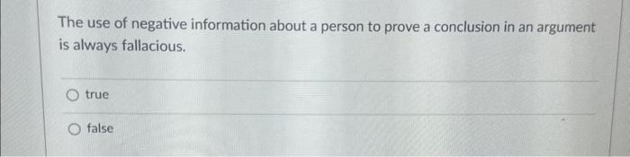 The use of negative information about a person to | Chegg.com