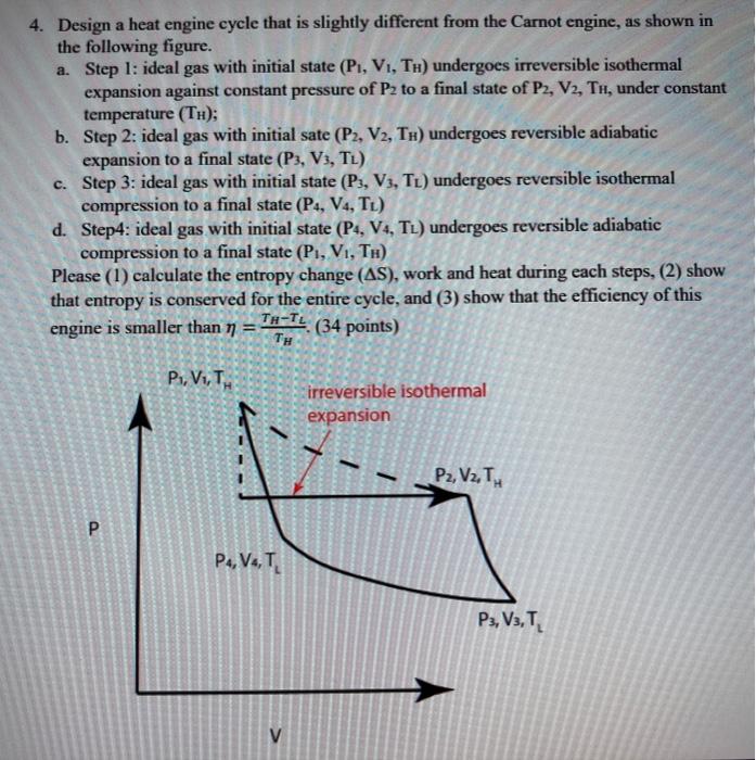4. Design a heat engine cycle that is slightly | Chegg.com