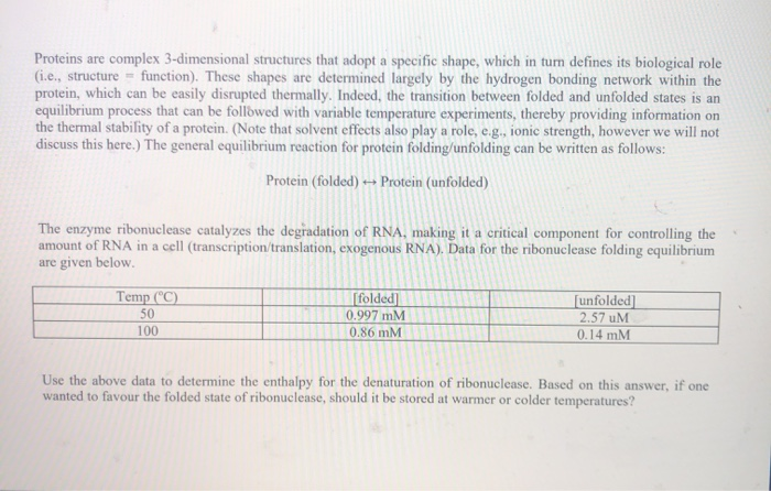 Solved Proteins are complex 3-dimensional structures that | Chegg.com
