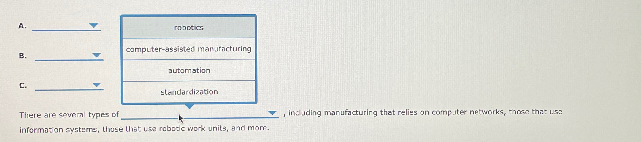 Solved Robotics computer-assisted manufacturingautomation | Chegg.com
