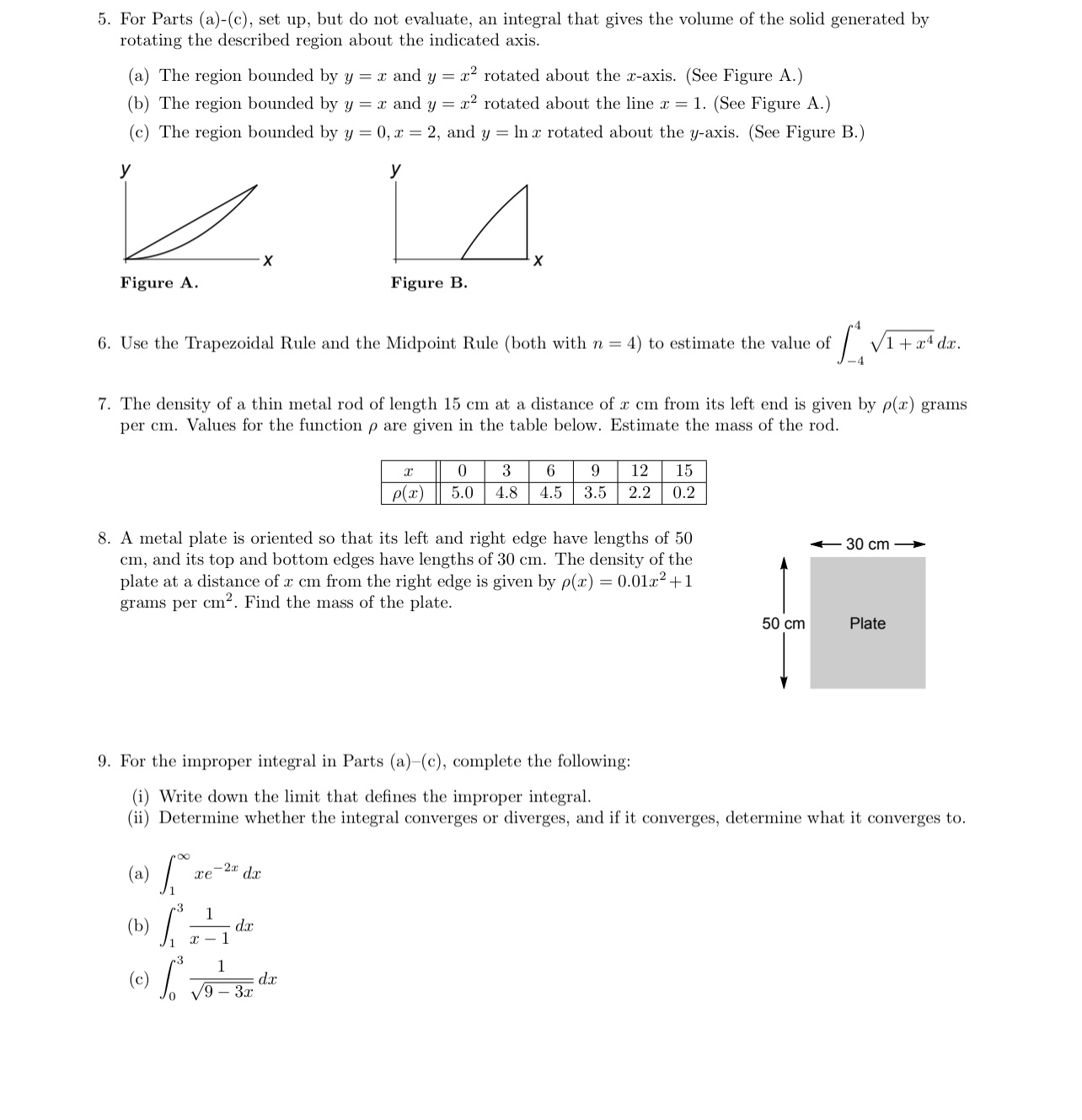 Solved For Parts (a)-(c), ﻿set up, ﻿but do not evaluate, an | Chegg.com